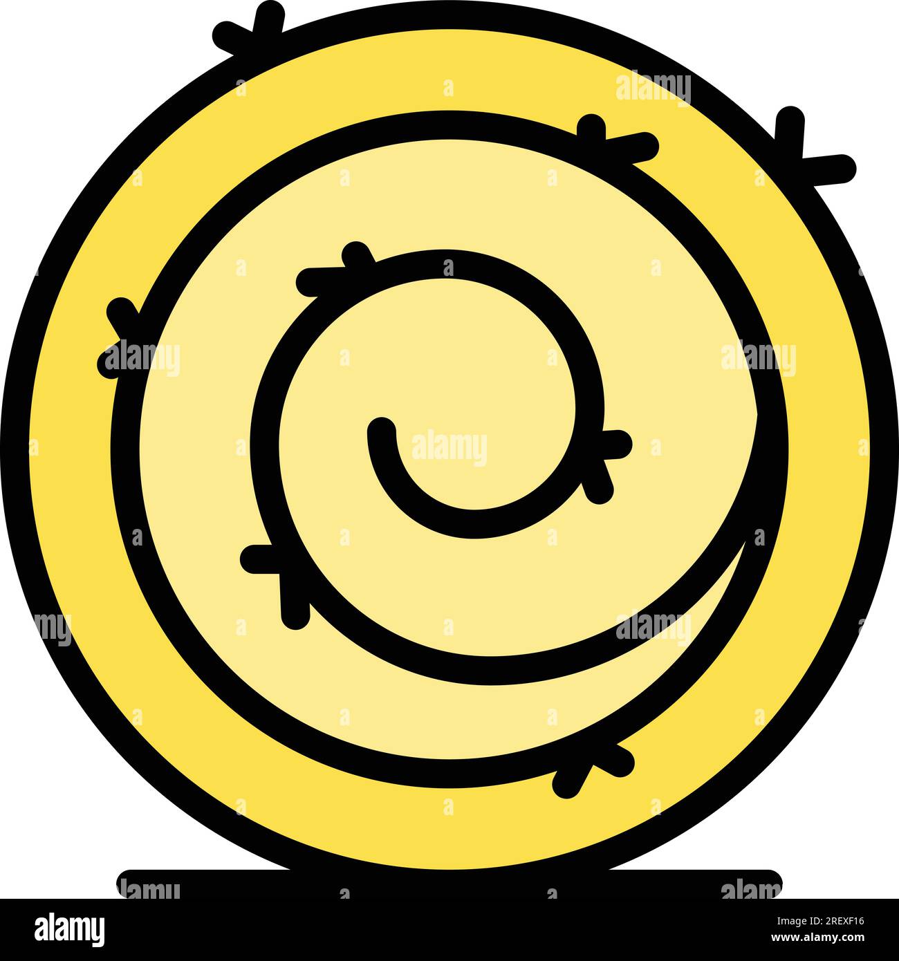 Farm bale icon outline vector. Hay straw. Wheat pile color flat Stock ...