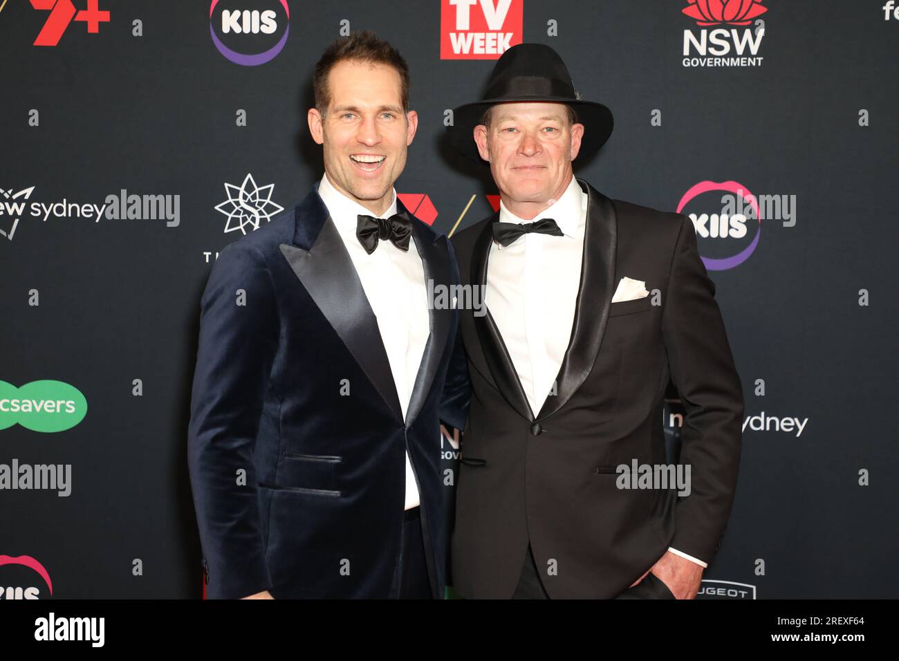 Sydney, Australia. 30th July 2023. The Block, L-R: Dan Reilly and Keith Schleiger arrive on the ...