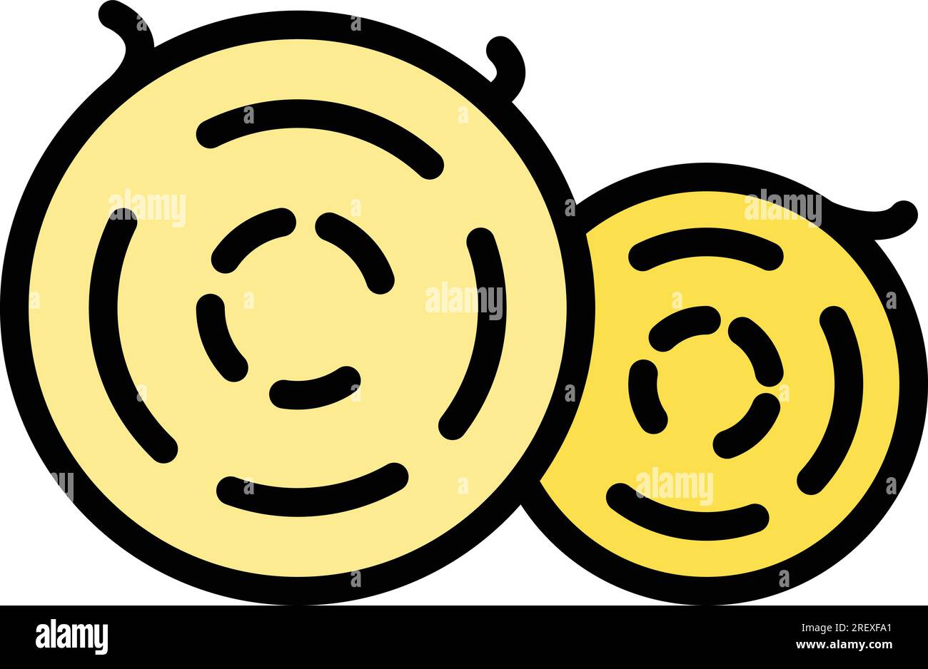 Round bale icon outline vector. Hay straw. Farm grass color flat Stock Vector Image & Art - Alamy