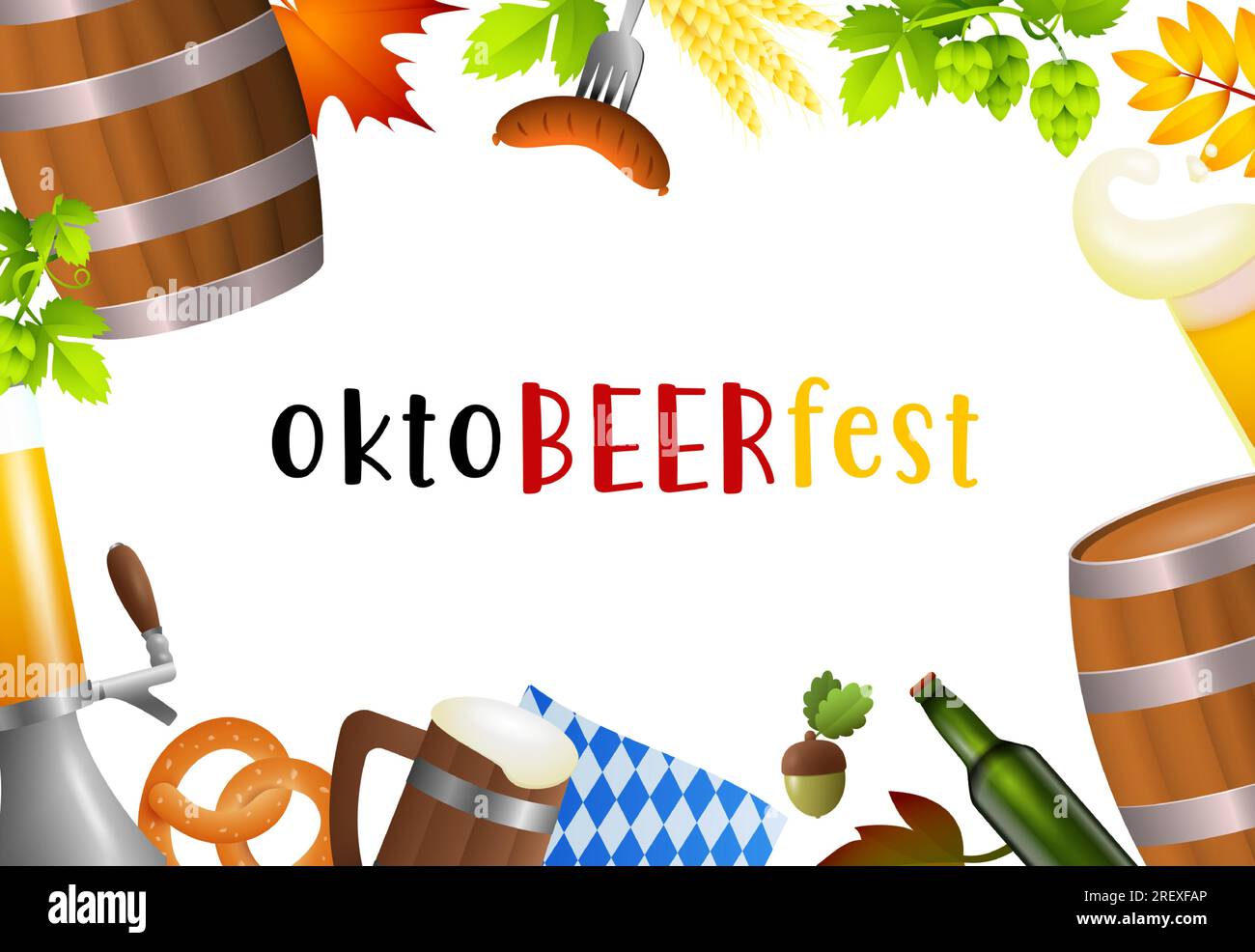 Oktobeerfest lettering set and fest symbols Stock Vector Image & Art ...