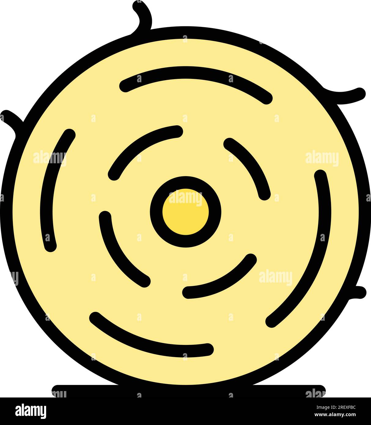 Barn bale icon outline vector. Hay straw. Farm grass color flat Stock ...