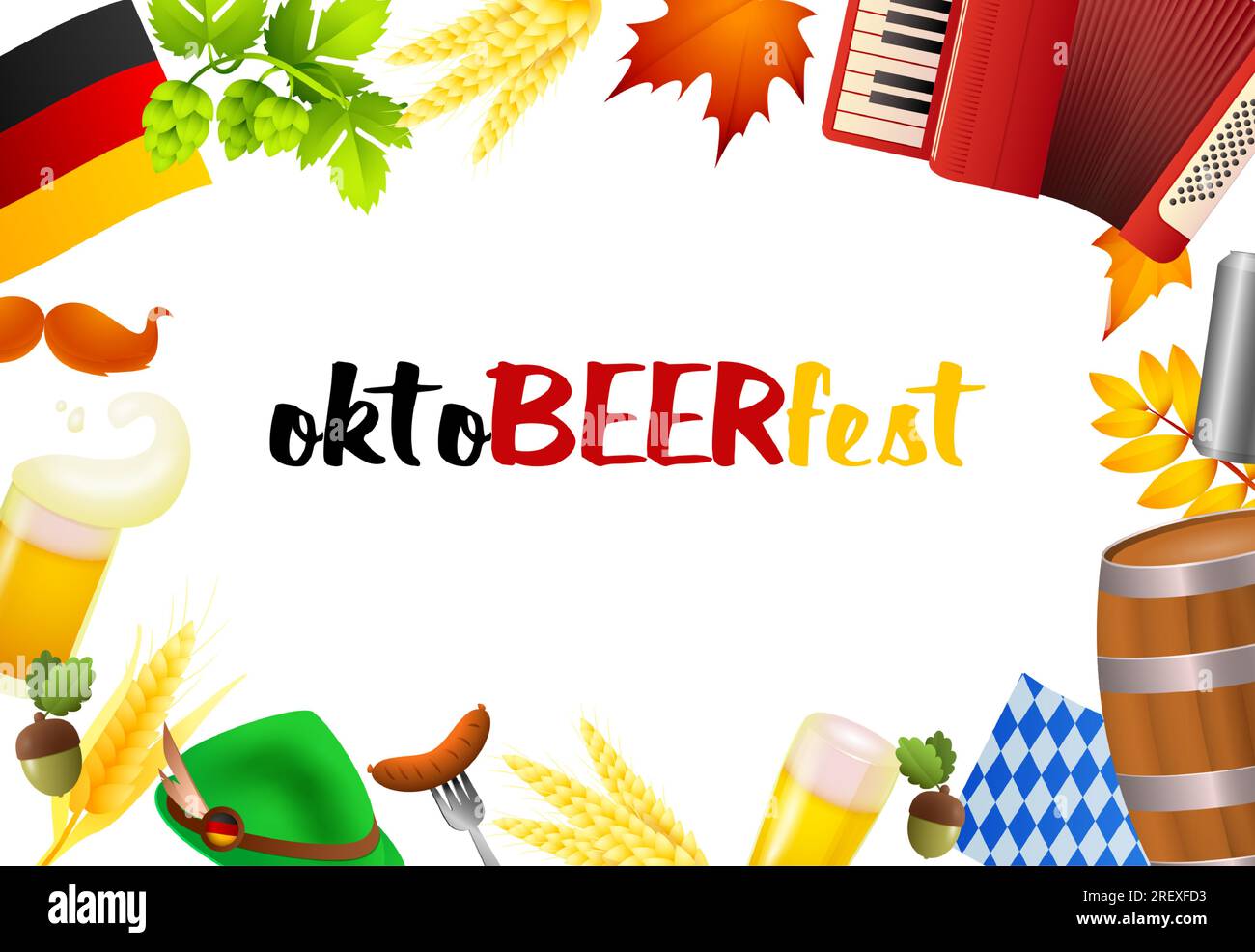 Oktobeerfest 2019 lettering set and fest symbols Stock Vector Image ...