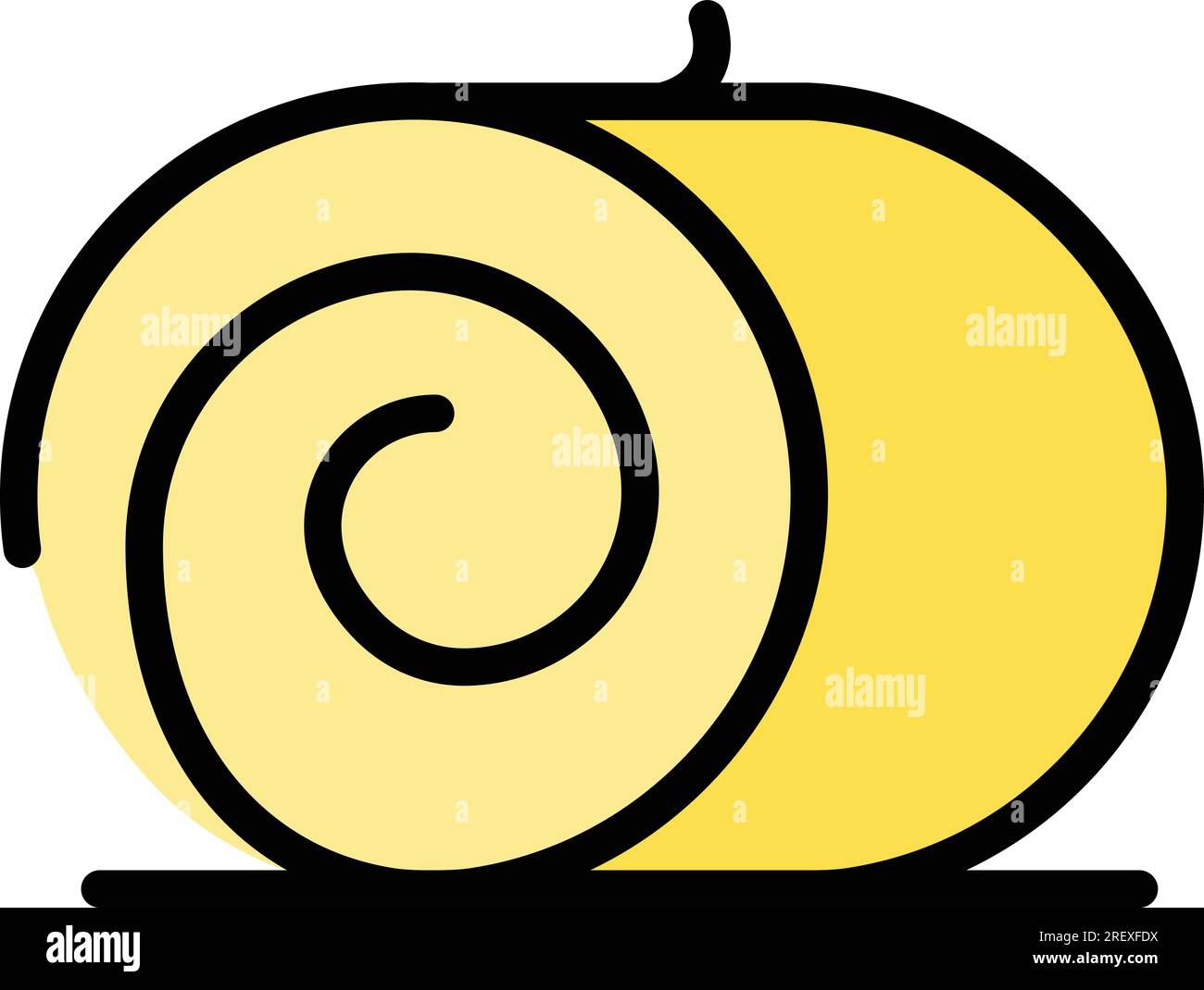 Dry bale icon outline vector. Hay straw. Farm grass color flat Stock ...