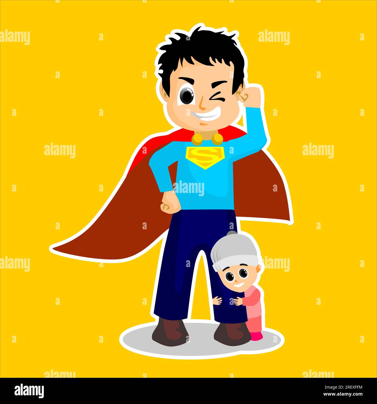 Father cartoon hi-res stock photography and images - Alamy