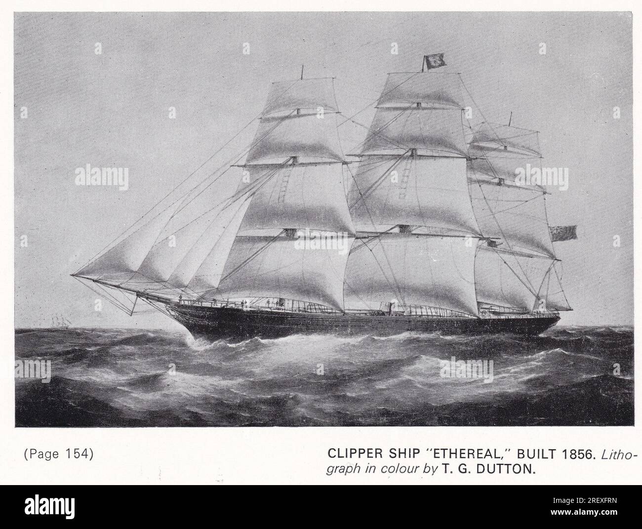 Clipper Ship 'Ethereal', Built 1856 Stock Photo - Alamy