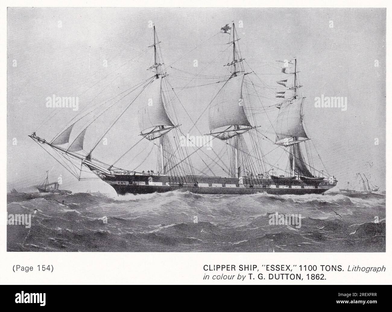 Clipper Ship 'Essex' 1100 Tons 1862 Stock Photo - Alamy