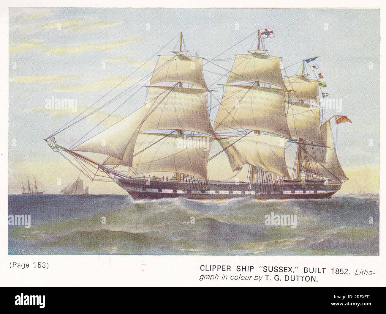 Clipper Ship 'Sussex', Built 1852 Stock Photo - Alamy