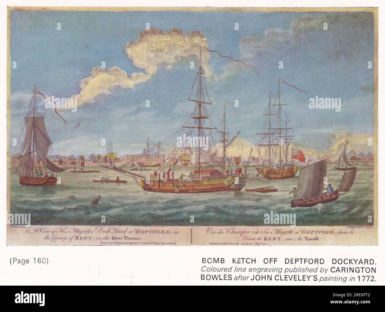 Bomb Ketch Off Deptford Dockyard 1700s Stock Photo - Alamy