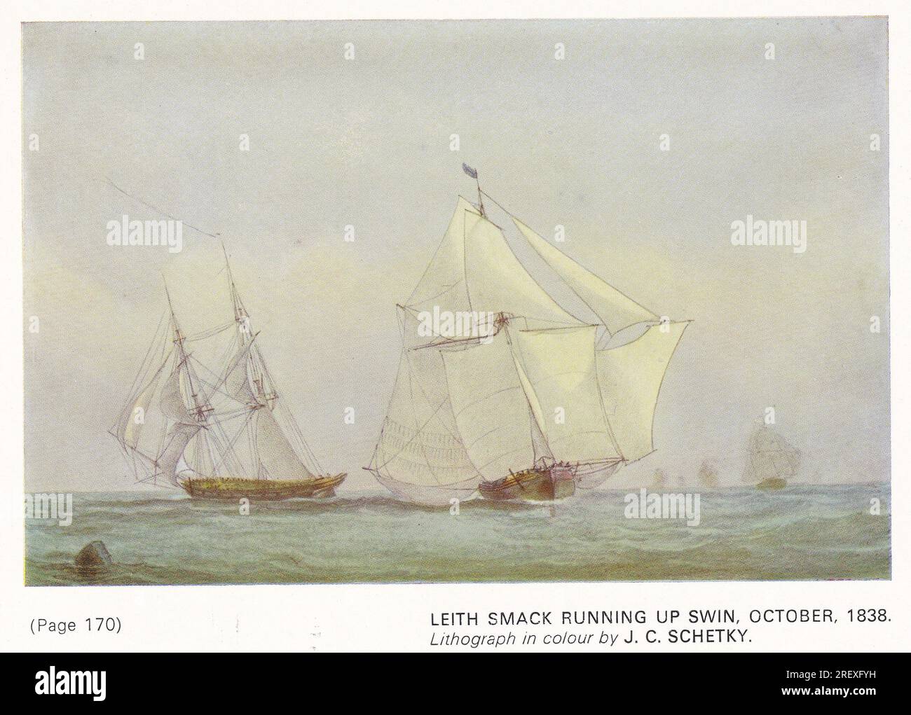 Leith Smack Running Up Swin 1838 Stock Photo - Alamy