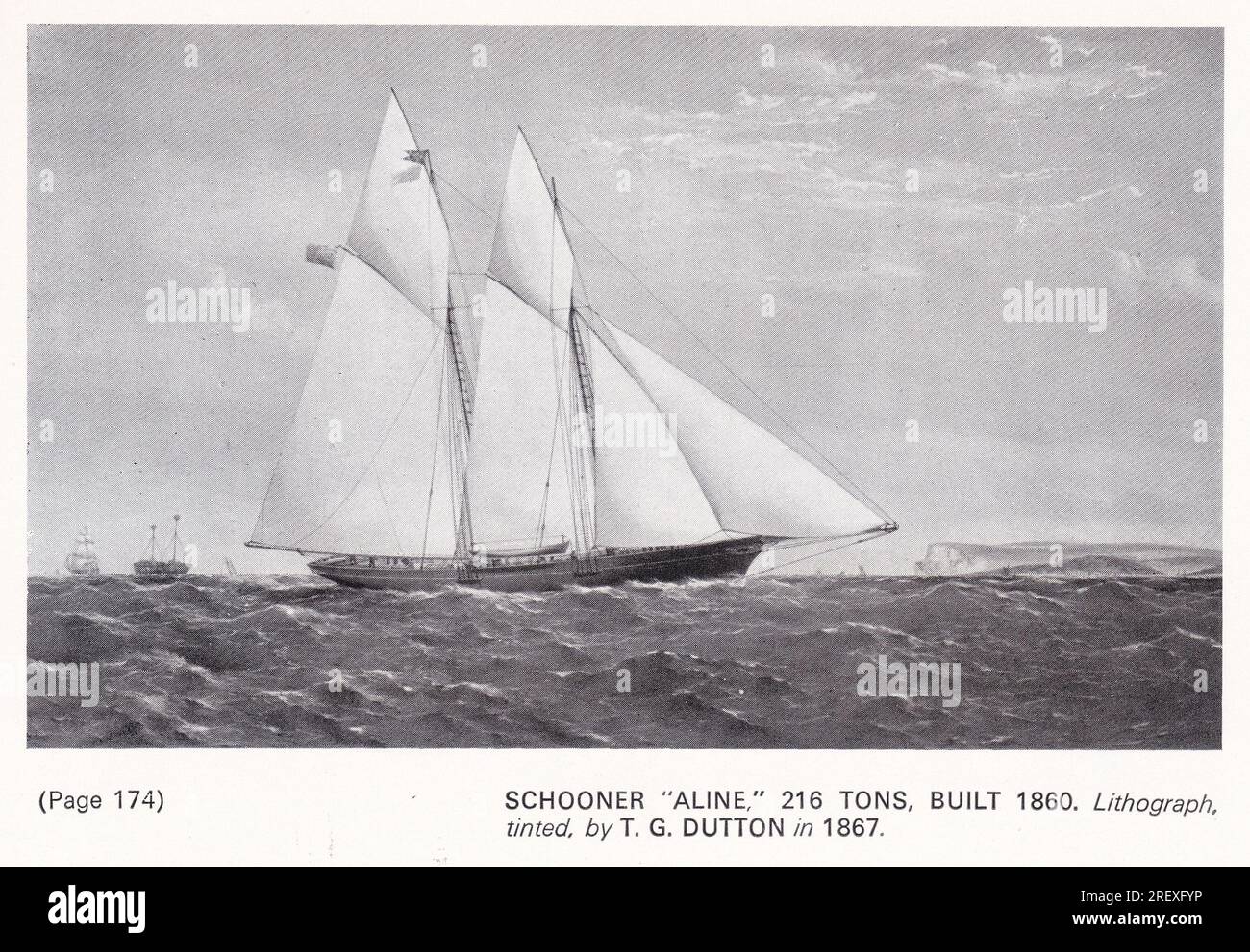 Schooner 'Aline' 216 Tons, Built 1860 Stock Photo - Alamy