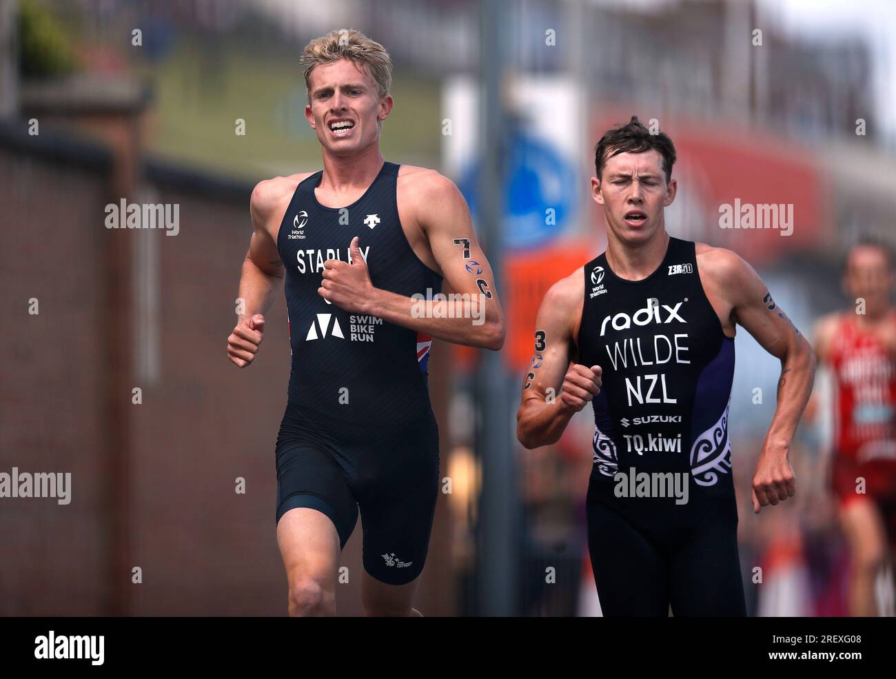 Team Great Britain's Stapley in action during the Mixed Relay event on ...