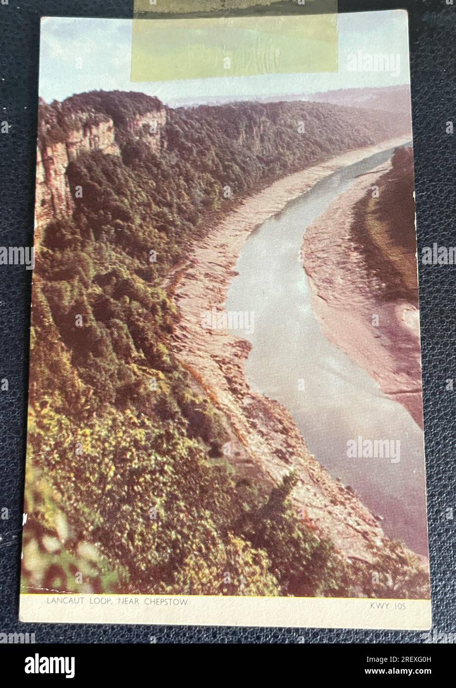 Vintage postcard of Lancaut Loop, Chepstow 1930s Stock Photo - Alamy