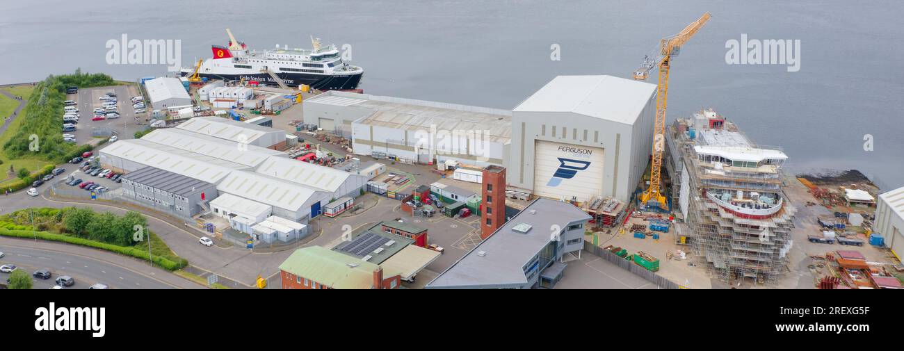 Ferguson Marine shipbuilding company during ship construction Stock ...