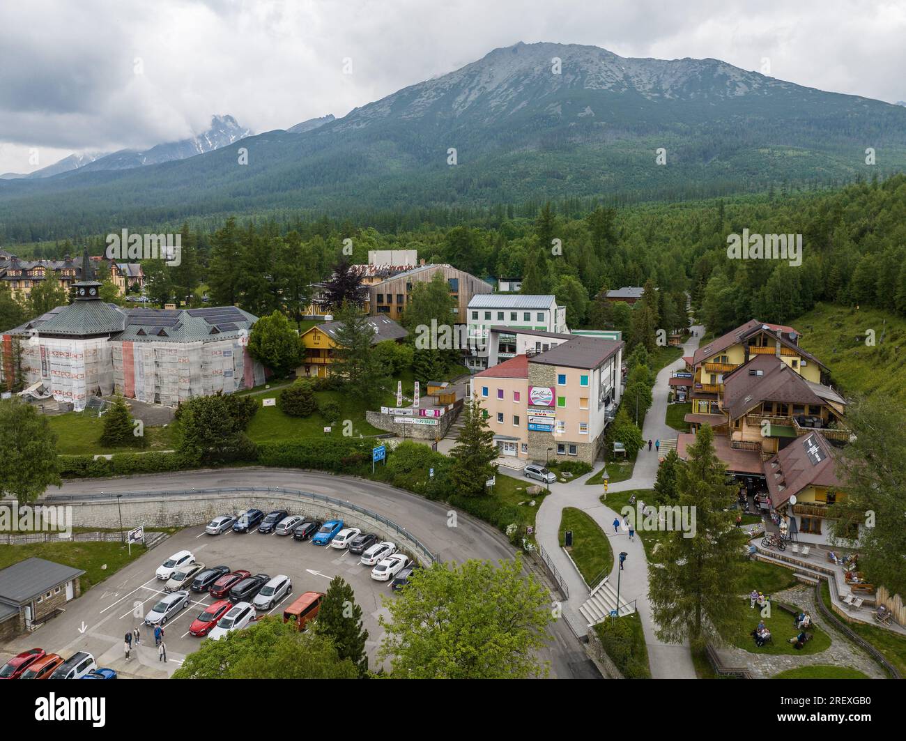 Aerial view of Stary Smokovec in Slovakia Stock Photo - Alamy