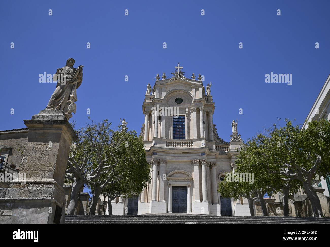 Landscape with scenic exterior view of the Baroque style Chiesa di San ...