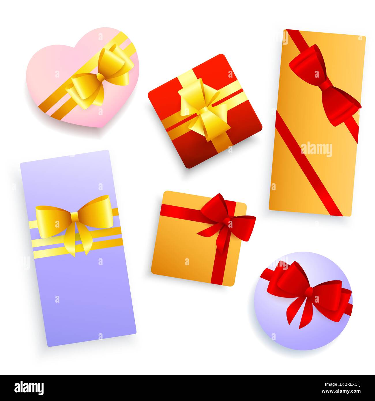 Christmas gifts set Stock Vector Image & Art - Alamy