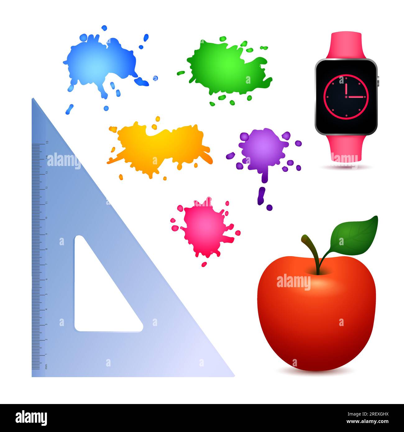 School set vector illustration Stock Vector Image & Art - Alamy