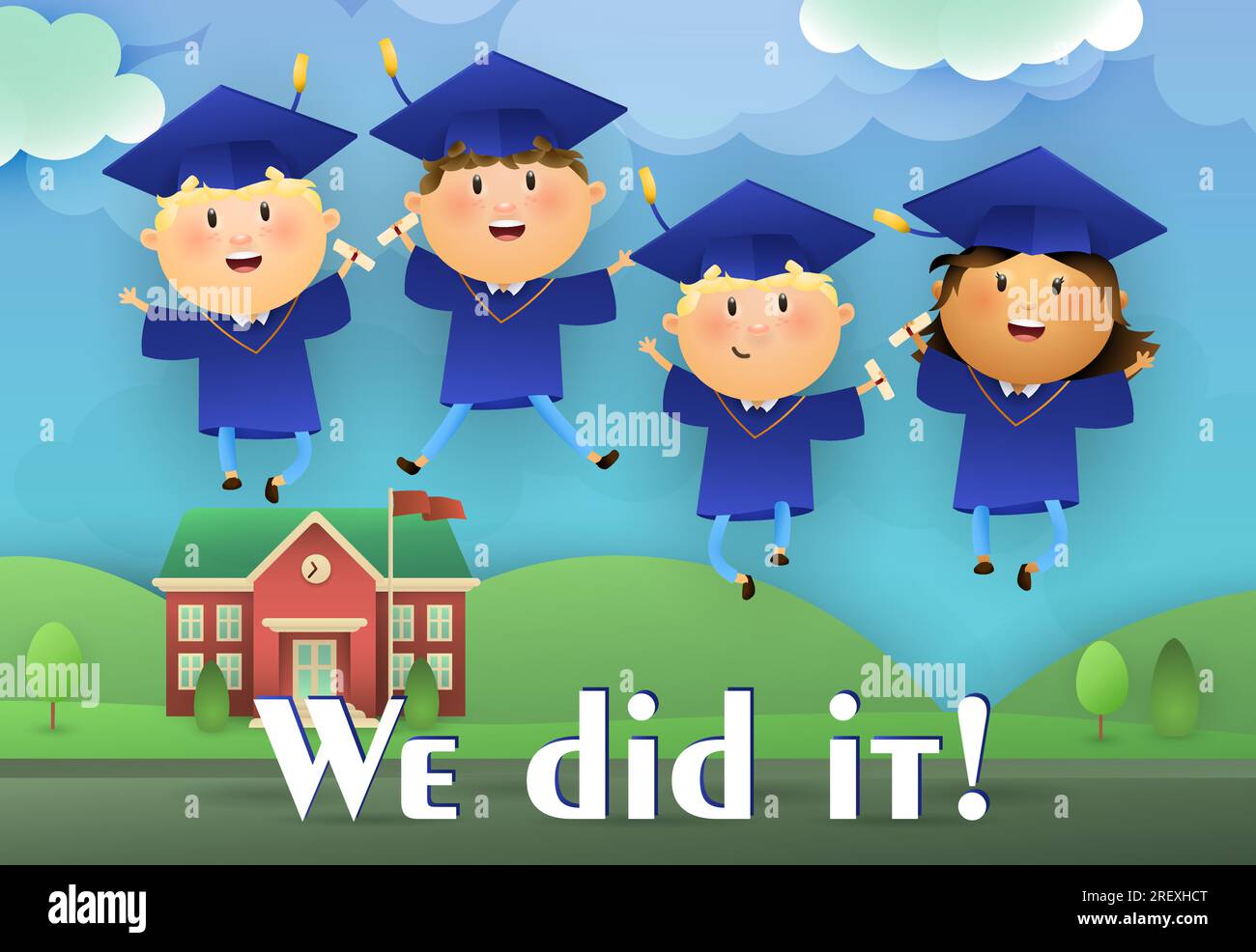We Did it graduation poster design Stock Vector Image & Art - Alamy