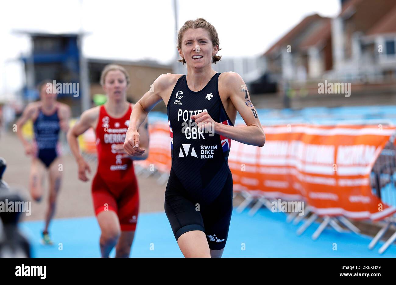 Team Great Britain's Beth Potter in action during the Mixed Relay event ...