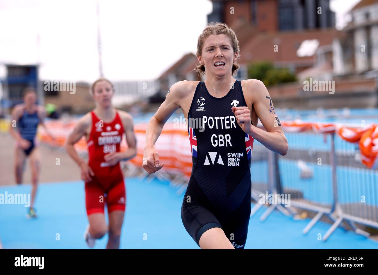 Team Great Britain's Beth Potter in action during the Mixed Relay event ...