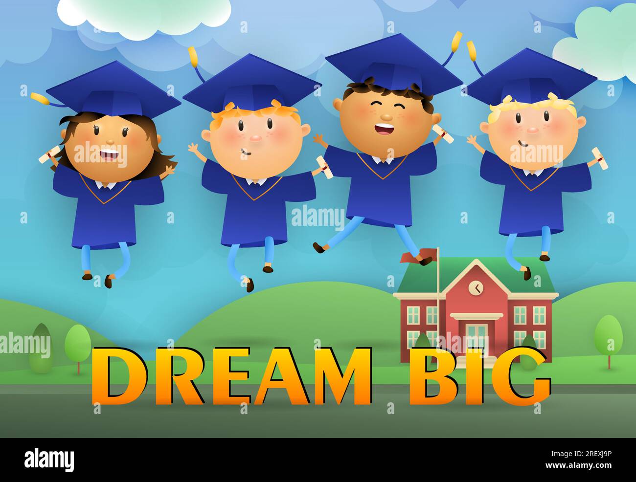 Dream Big graduation poster design Stock Vector Image & Art - Alamy