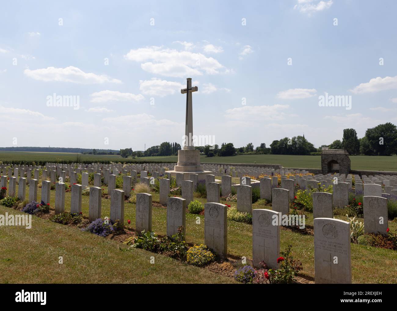 Bulls Road CWGC Great War Cemetery, Flers Stock Photo - Alamy