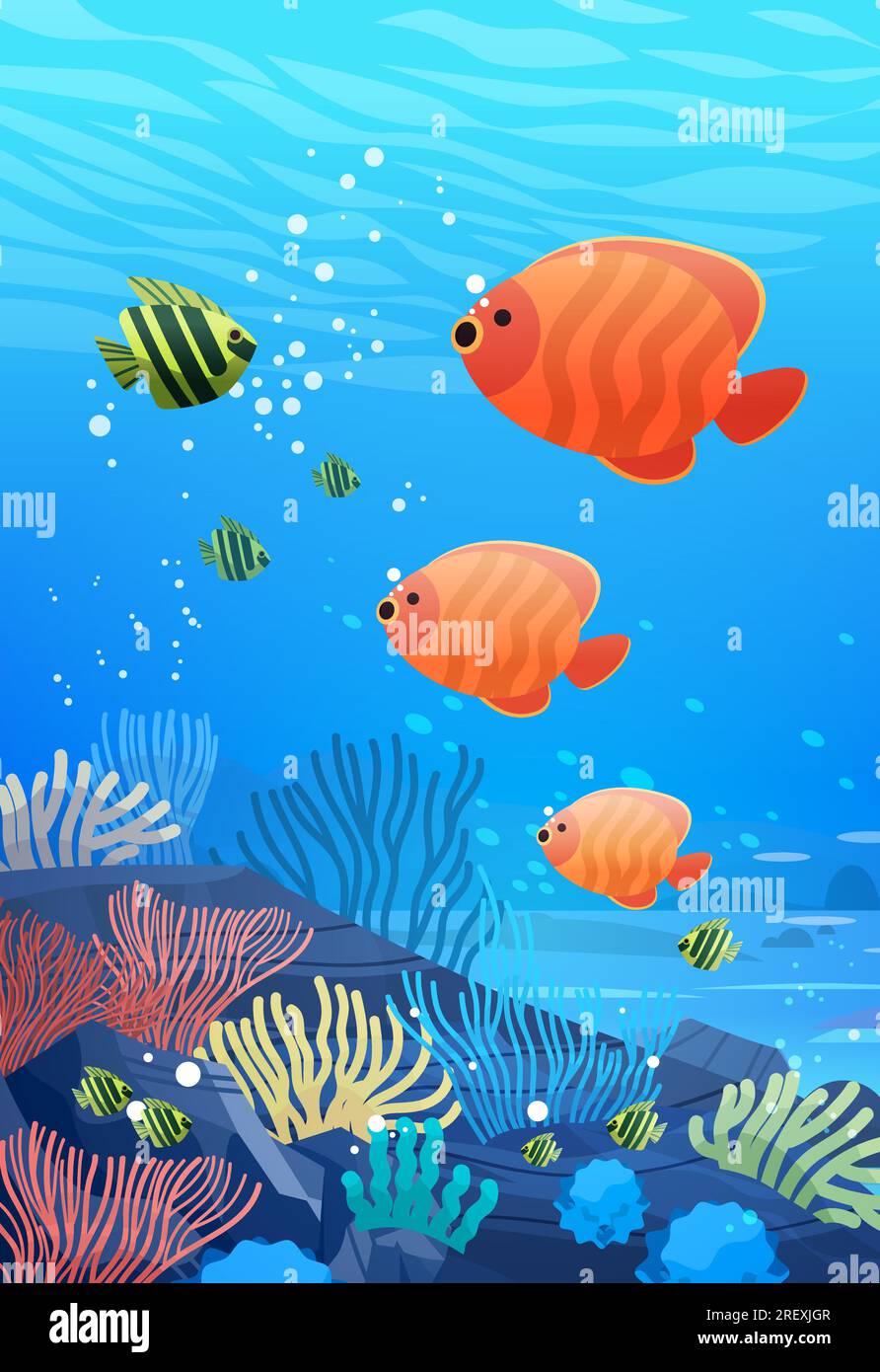sea or ocean marine fauna with fish and coral reef underwater ...