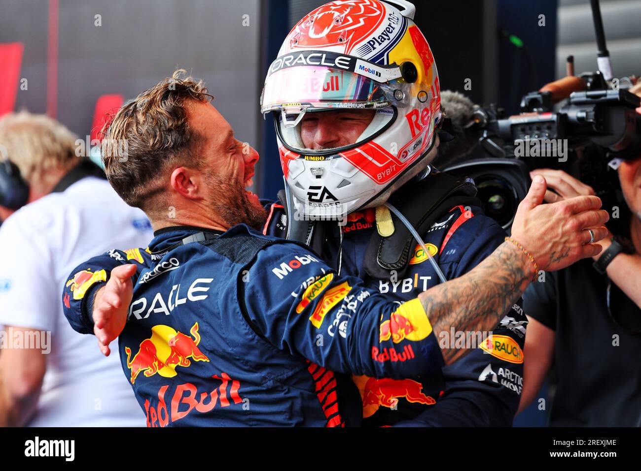 Spa Francorchamps, Belgium. 30th July, 2023. Race winner Max Verstappen ...