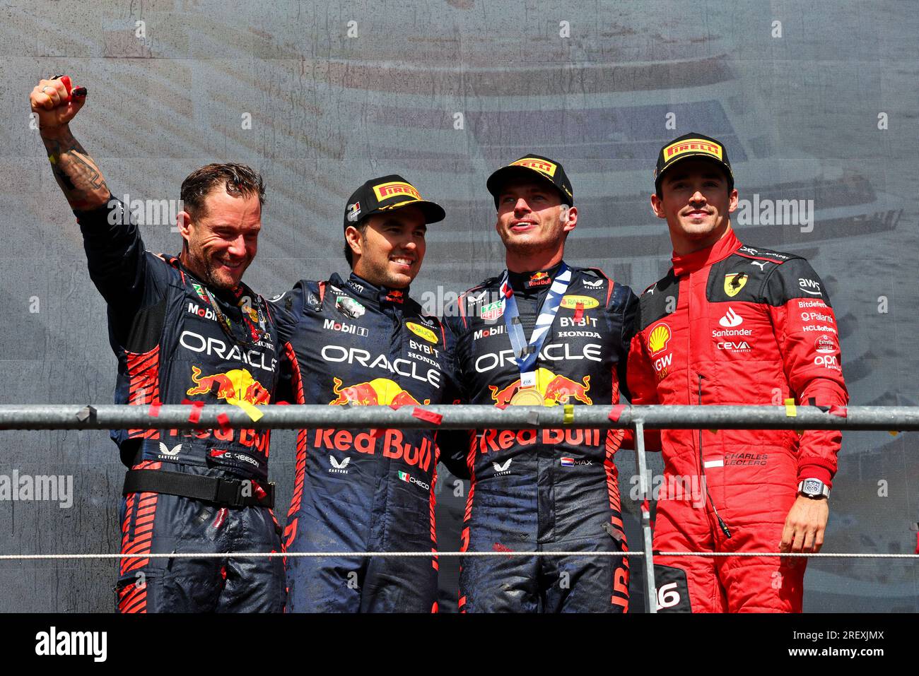 Spa Francorchamps, Belgium. 30th July, 2023. The podium (L to R): Greg ...
