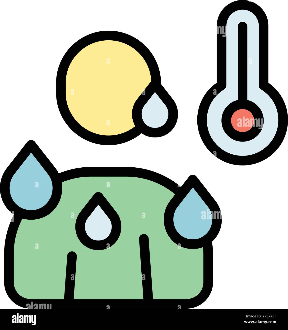 Body temperature icon outline vector. Check coronavirus. Thermometer ...