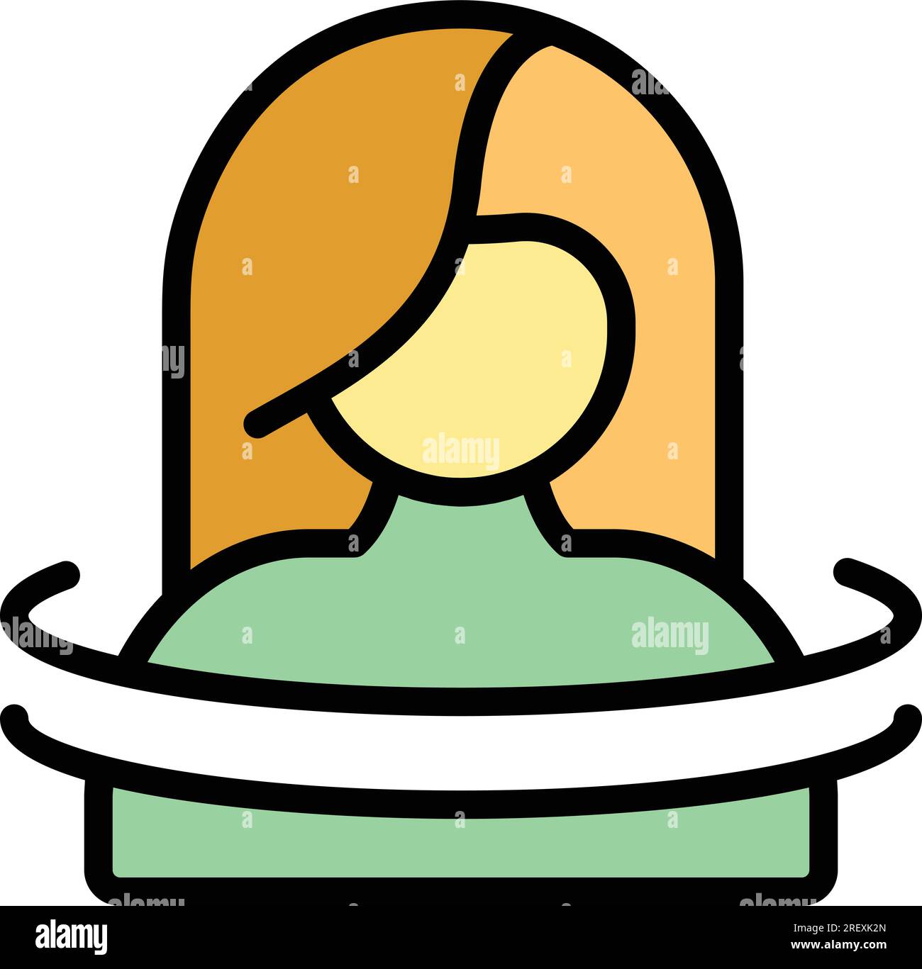 Woman stress icon outline vector. Panic attack. Mental disorder color flat Stock Vector Image ...