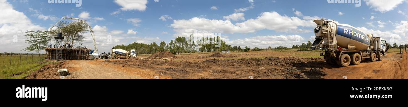 Kenyan Concrete maker construction site building the house home ...