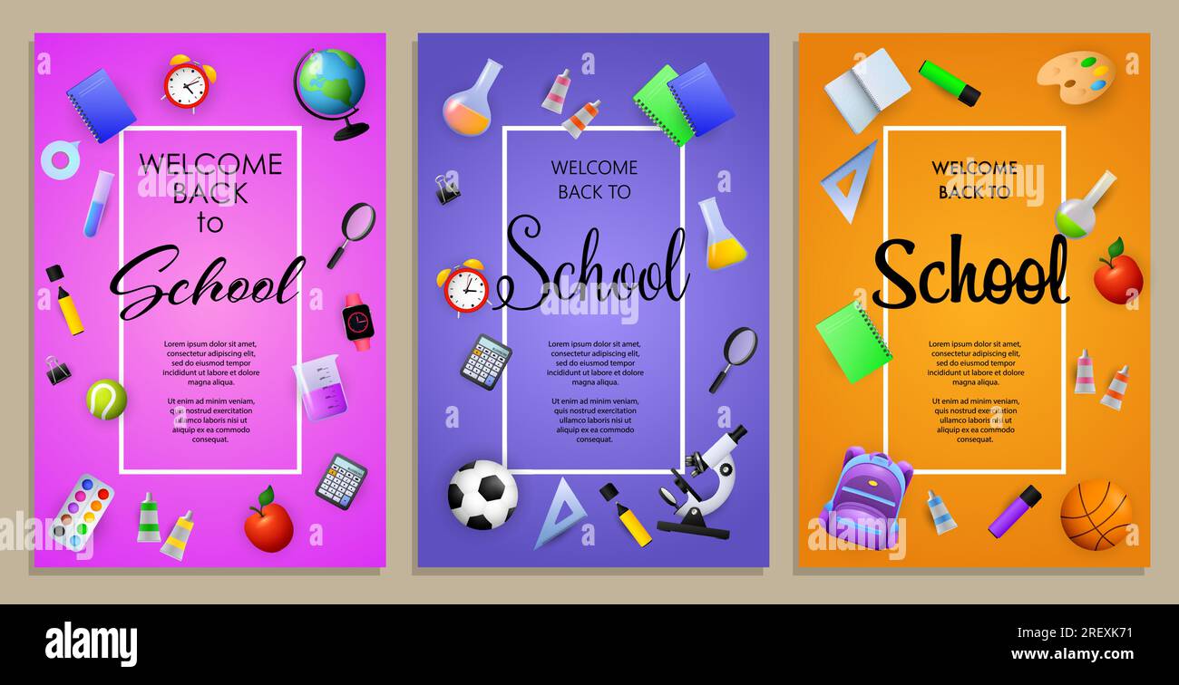 Back to school sale flyer design with notebook Stock Vector Image & Art ...