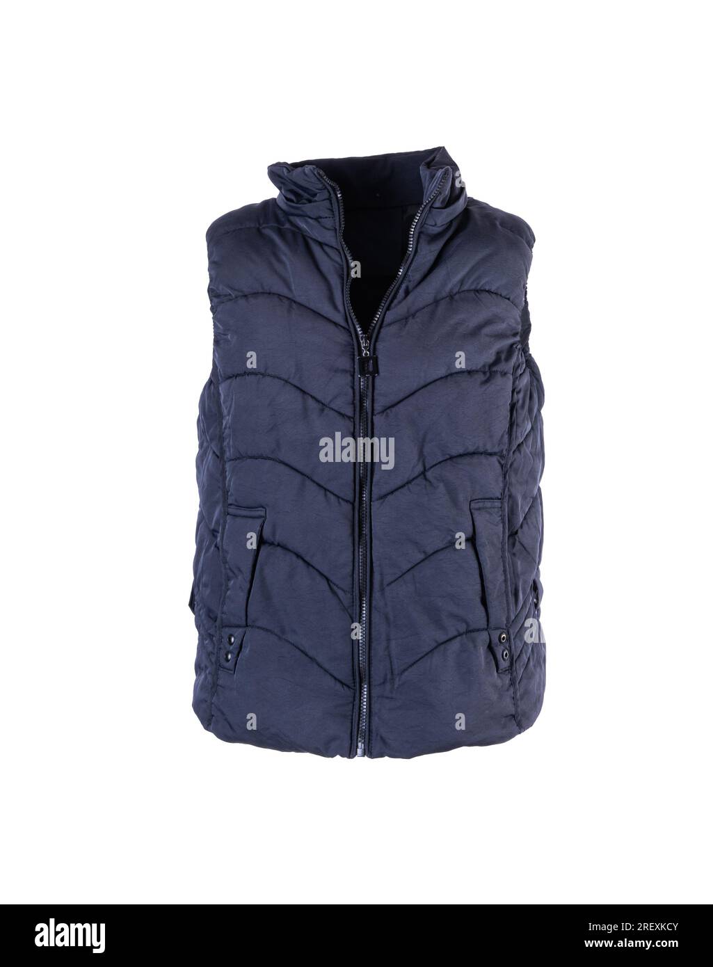 Black vest isolated on white background Stock Photo - Alamy