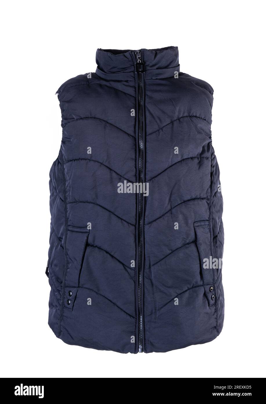 Black vest isolated on white background Stock Photo - Alamy
