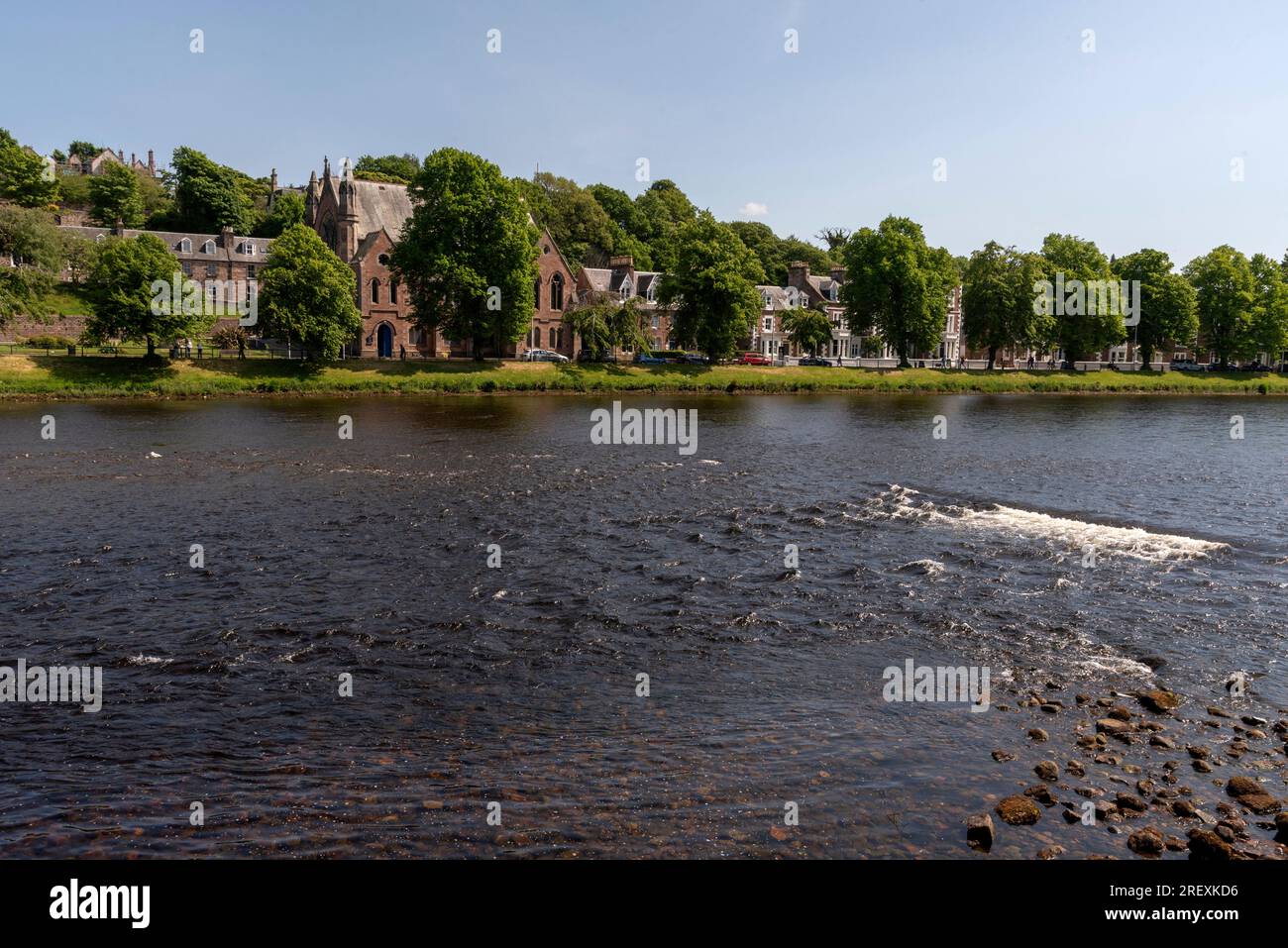 Inverness, Scotland, UK. 3 June 2023. The River Ness clear and clean as ...
