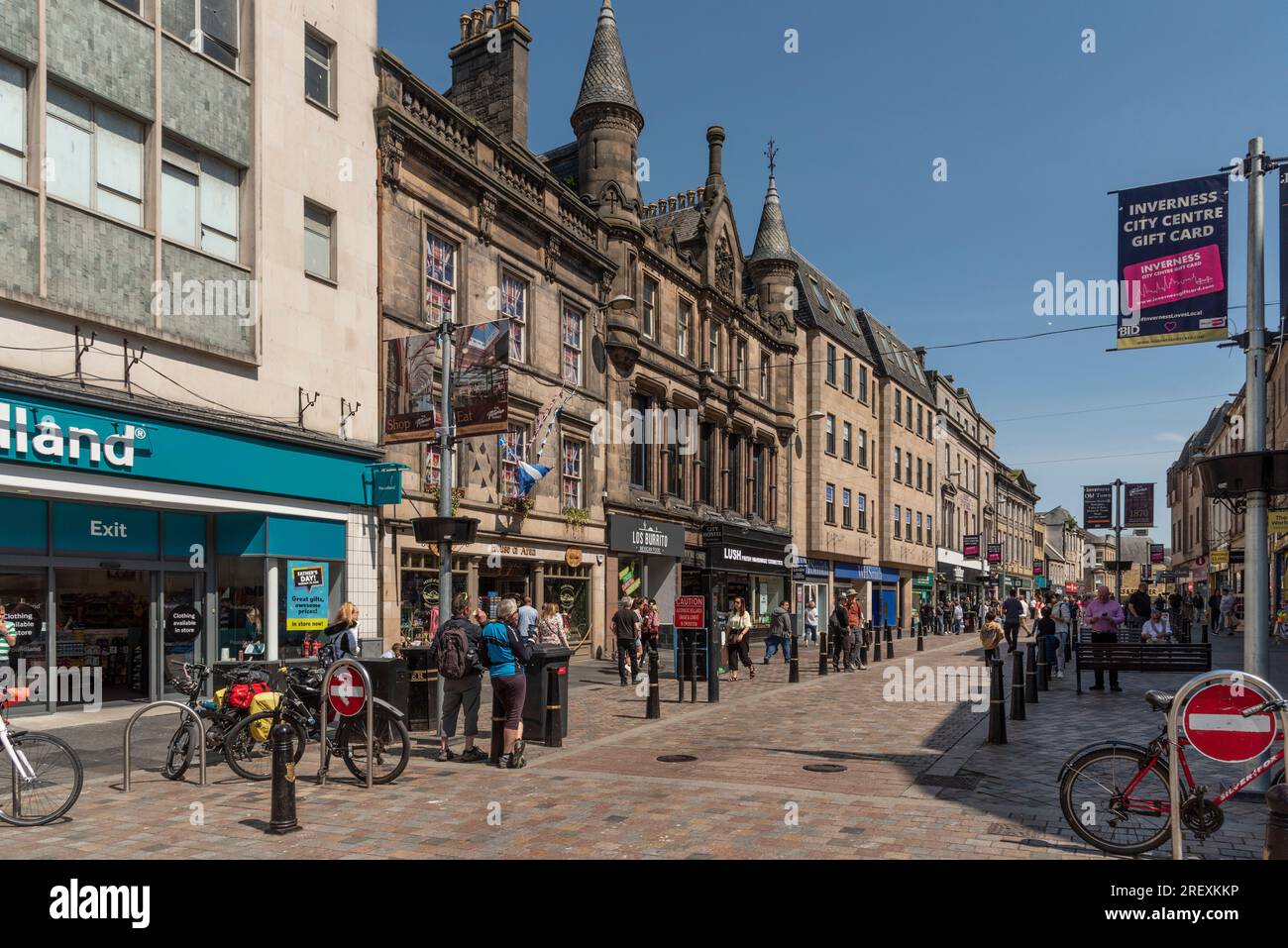 Inverness, Scotland, UK. 3 June 2023. Inverness city centre shopping ...