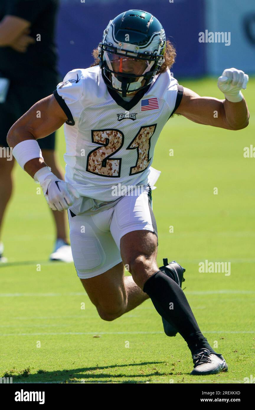Philadelphia Eagles' Sydney Brown in action during practice at NFL ...