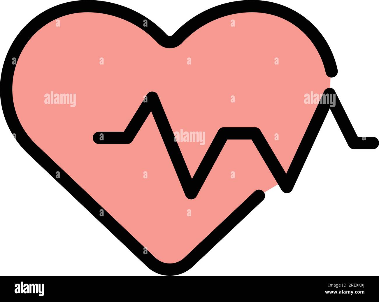 High heart rate icon outline vector. Beat pulse. Cardiac heartrate ...