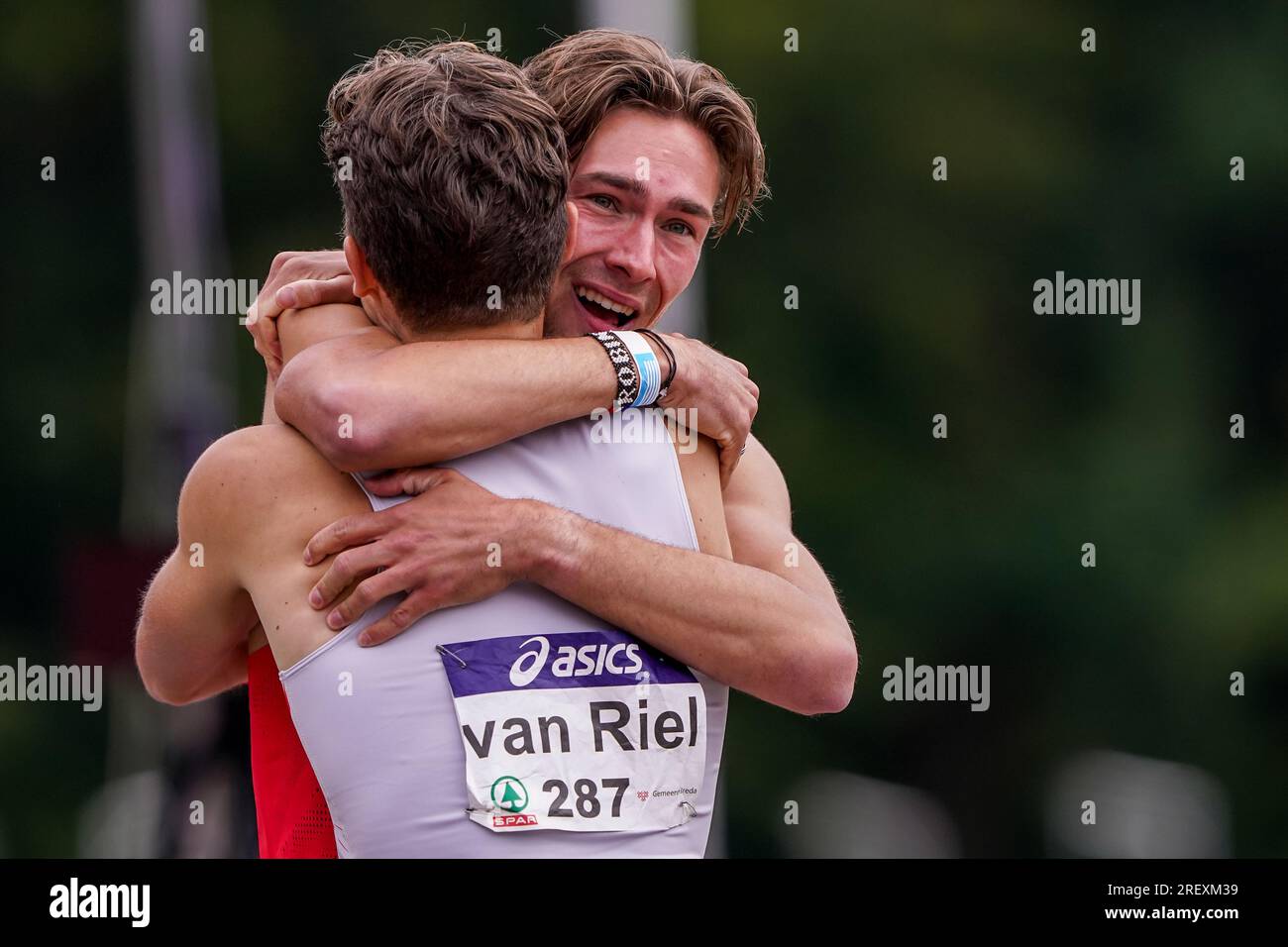 BREDA, NETHERLANDS - JULY 30: Robin van Riel of AV Attila and Rick van ...
