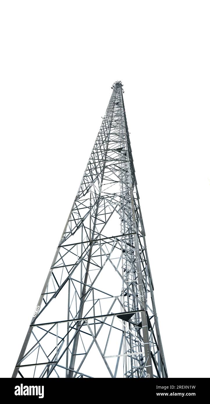 mobile tower isolated on white background Stock Photo - Alamy