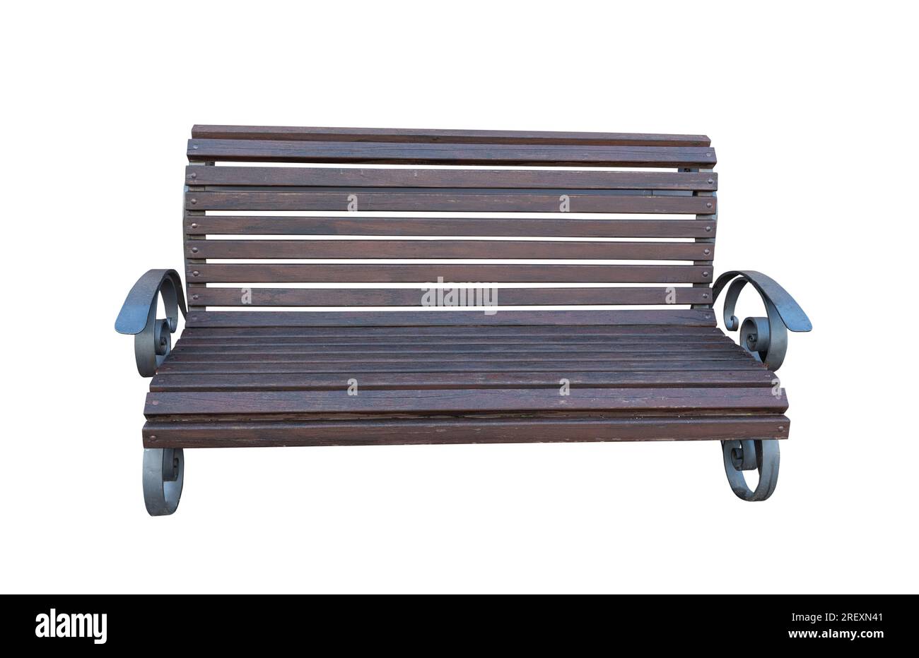 Bench isolated on white background Stock Photo - Alamy