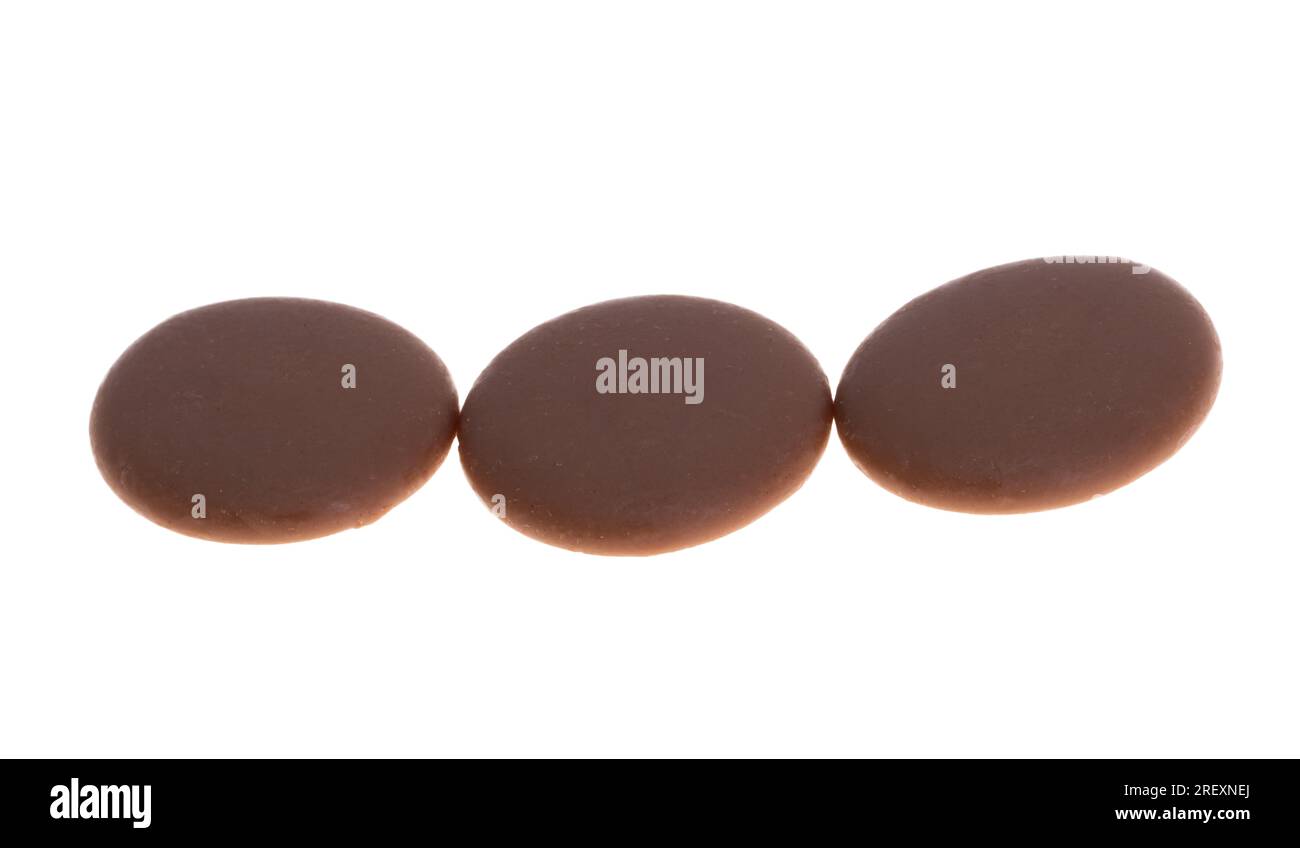 chocolate drops isolated on white background Stock Photo - Alamy