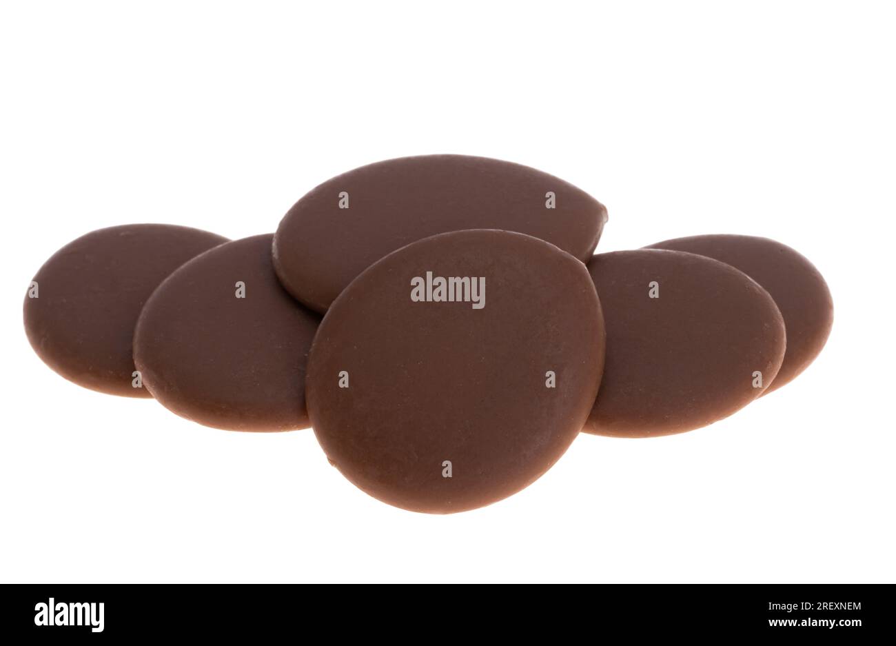 chocolate drops isolated on white background Stock Photo - Alamy