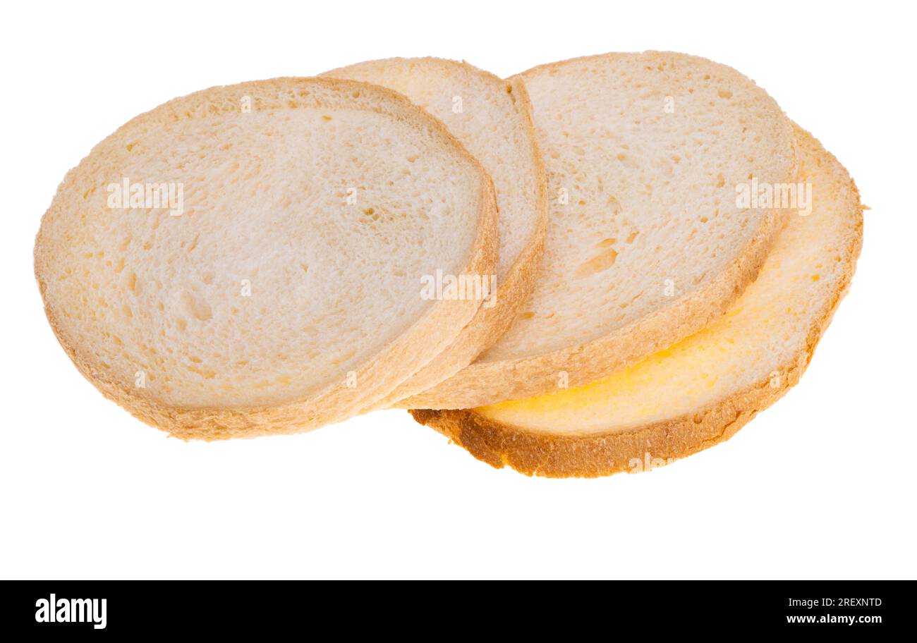 big bread slice isolated on white background Stock Photo - Alamy