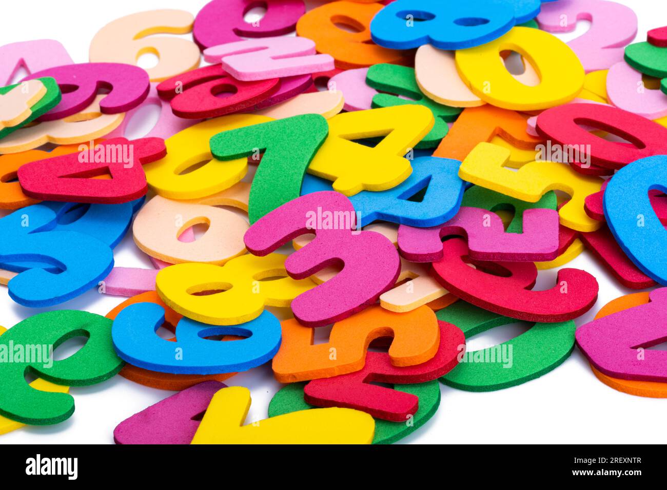 colored numbers isolated on white background Stock Photo - Alamy