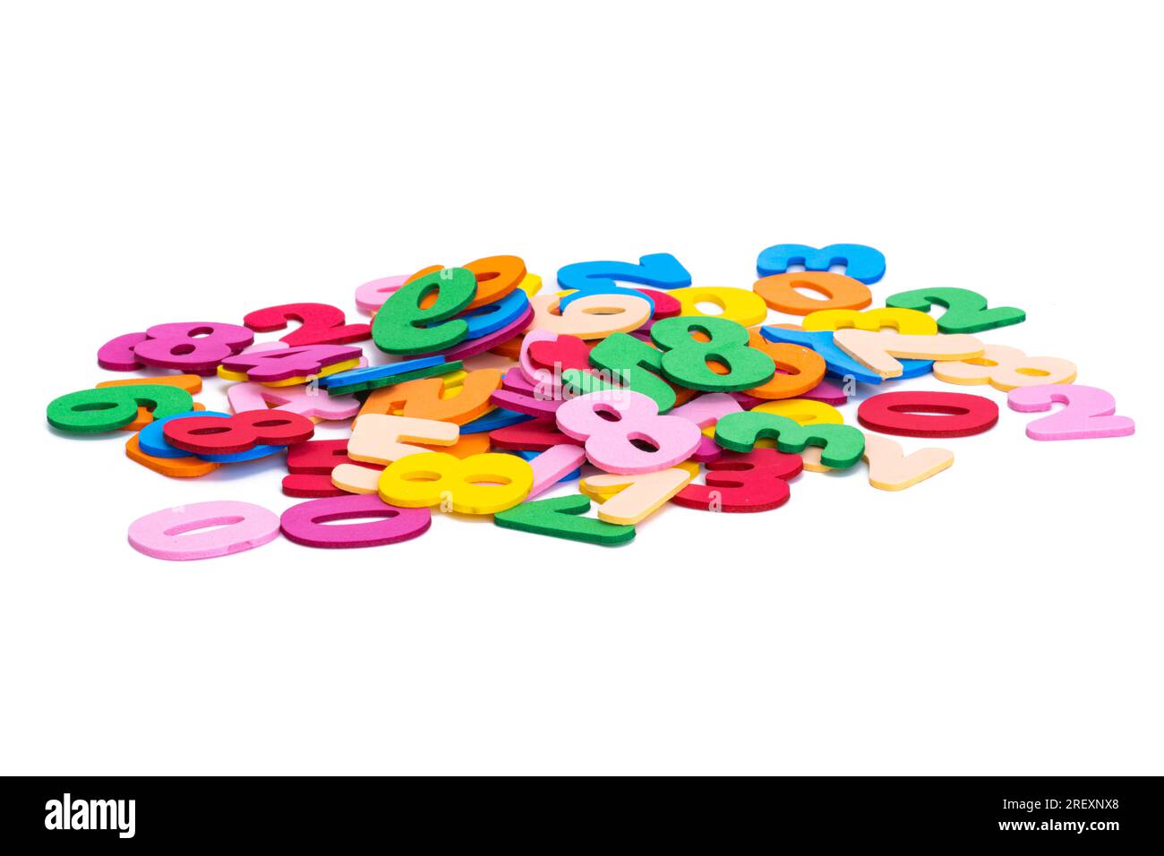 colored numbers isolated on white background Stock Photo - Alamy