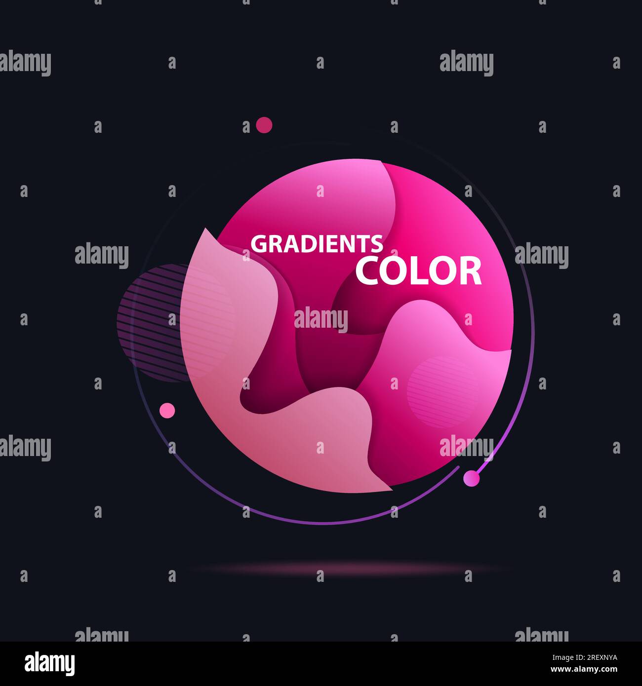 Abstract colorful circle. Gradient in sphere of pink and magenta Stock ...