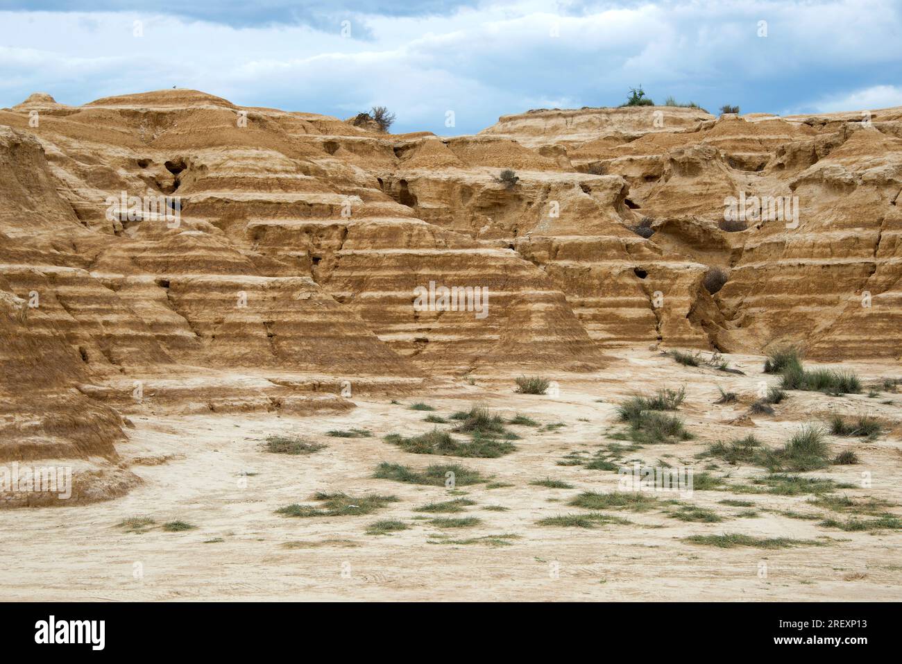 Badlands are a dry terrains formed with softer sedimentary rocks (clay ...