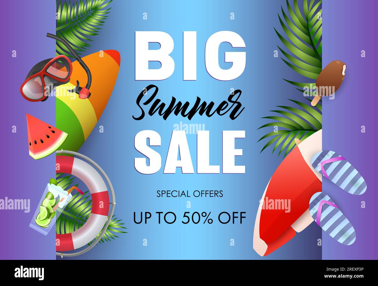 Big summer sale poster design Stock Vector Image & Art - Alamy